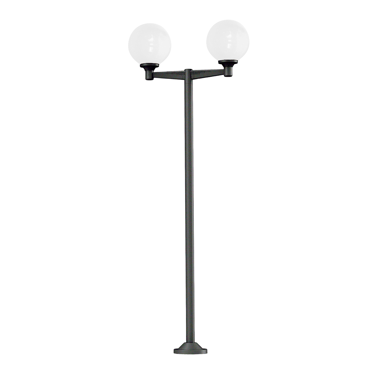 Lyktstolpe med klot - Kollektion MOON - Dubbla armar